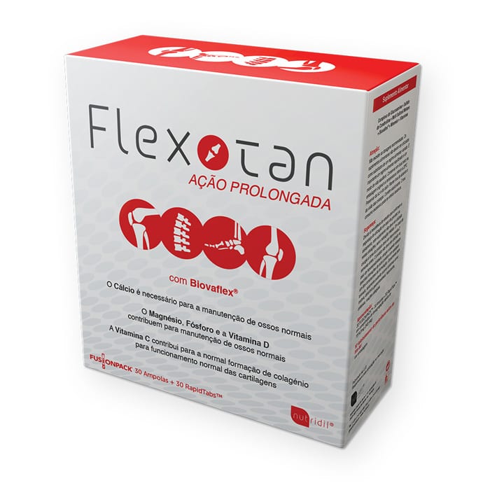 Flexotan Ação Prolongada, 30 ampolas + 30 rapidtabs - Nutridil - Natura24
